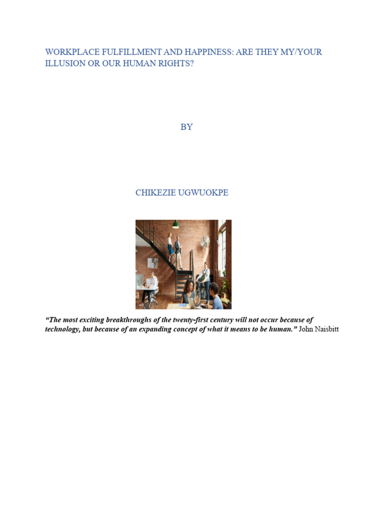 Workplace Fulfillment and Happiness | PDF