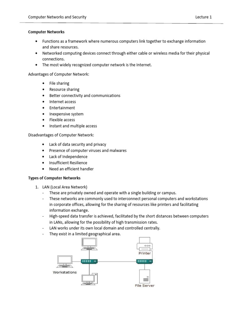Lecture 1 | PDF | Computer Network | Local Area Network