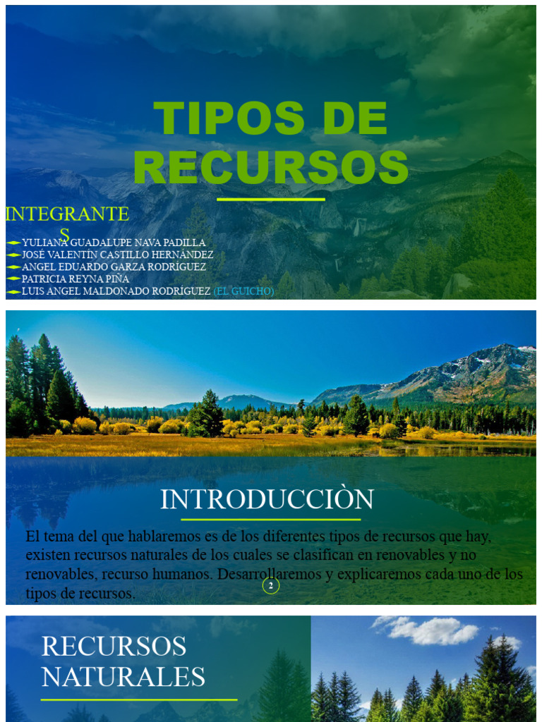 Tipos de Recursos y su Importancia | PDF | Entorno natural | Naturaleza