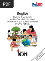 2-Syllable CVC Words Lesson Plan | PDF | Syllable | Word