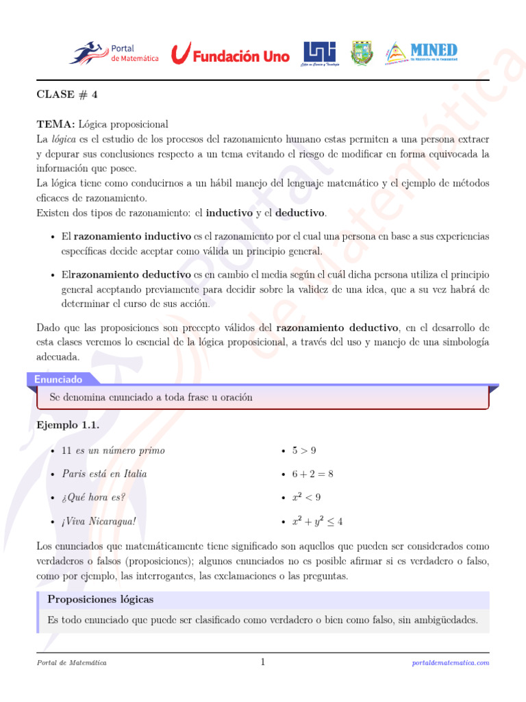 Clase #4 Lógica Proposicional | PDF