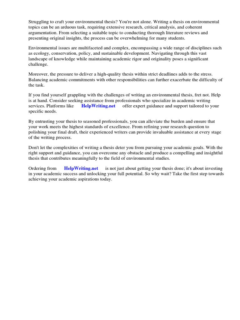 Environmental Thesis Titles | PDF | Sustainability | Thesis