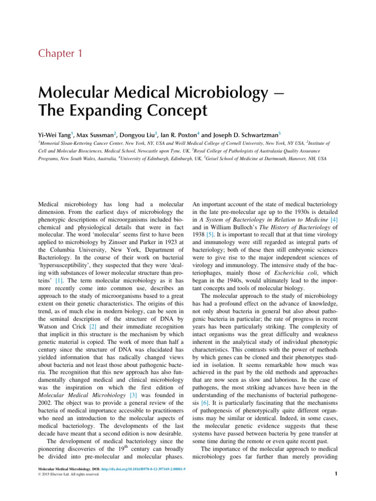 Molecular Medical Microbiology The Expanding Concept | PDF | Dna ...