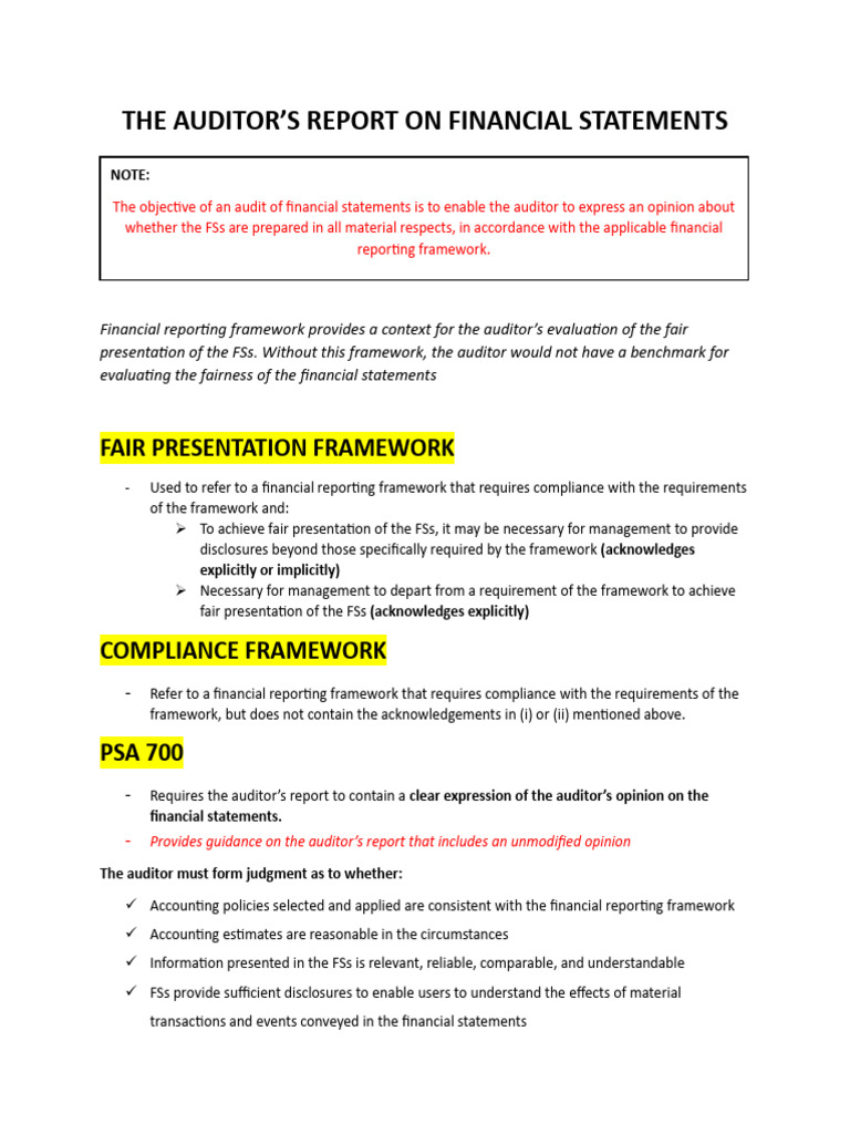 Auditor's Report (AutoRecovered) | PDF | Going Concern | Auditor's Report