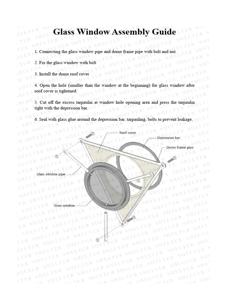 Glass Window Assembly Instructions | PDF