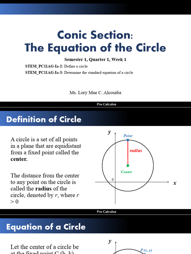 2 - Circles | PDF | Circle | Equations