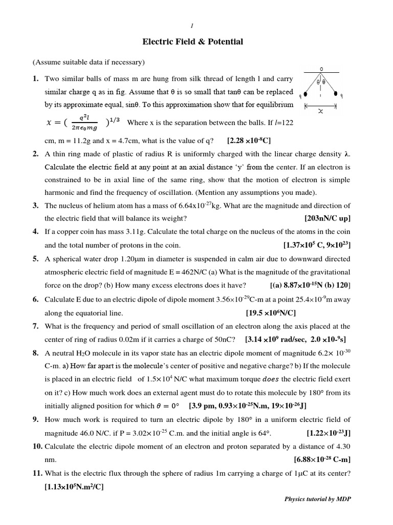 Field & Potential | PDF | Electric Field | Electron