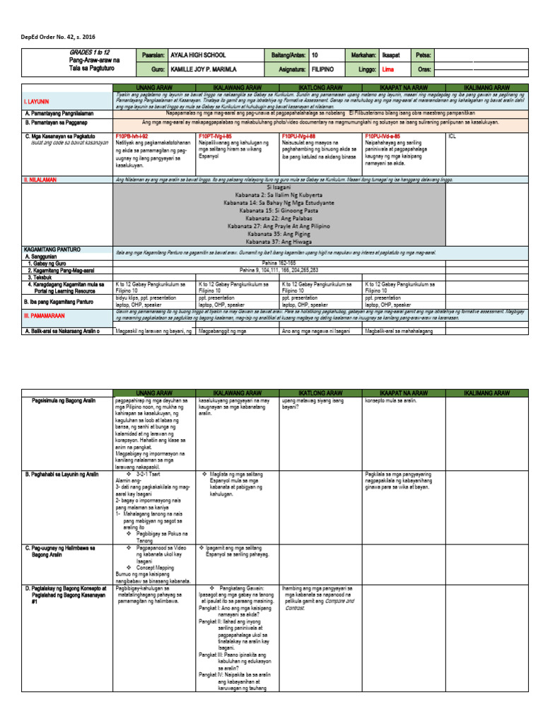 Aralin 4.5 (Si Isagani) .Docx Version 1 | PDF