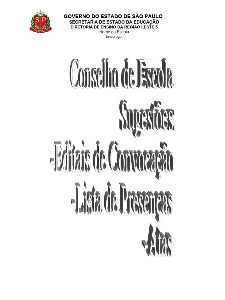MODELO Pautas Do Conselho Escolar | PDF