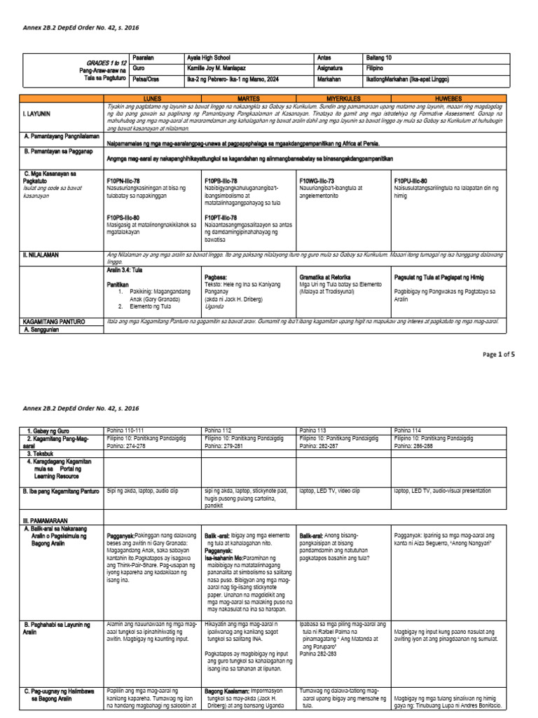 Aralin 3.4.docx Version 1 | PDF