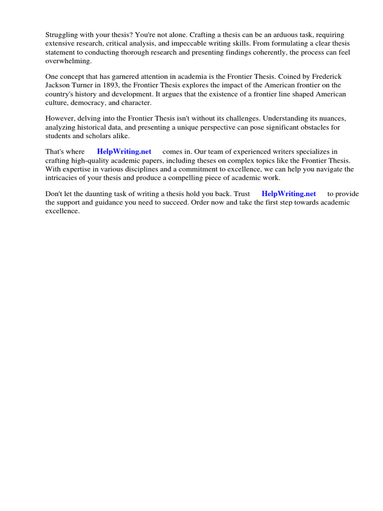 Frontier Thesis Definition | PDF | American Frontier | Frontier