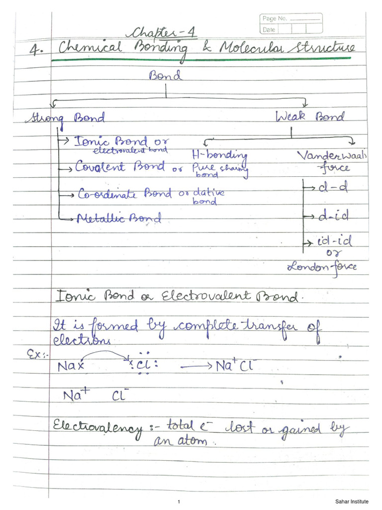 C04 Chemical Bonding and Molecular Structure | PDF