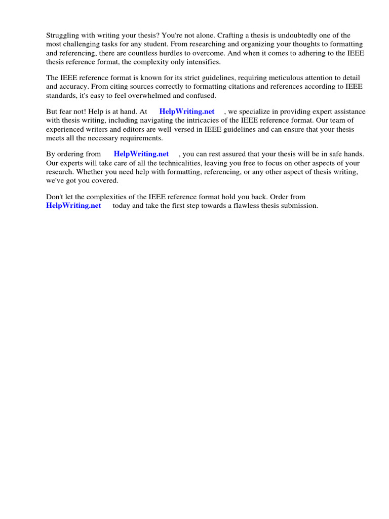 Ieee Thesis Reference Format | PDF | Citation | Apa Style