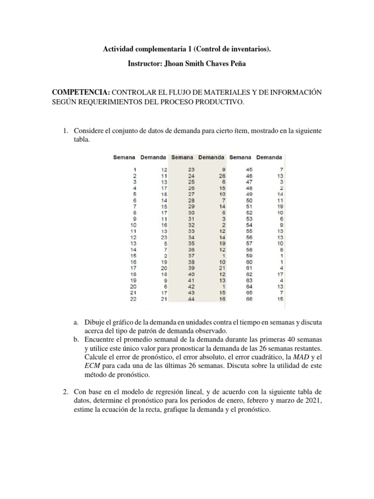 Actividad Complementaria 1 | PDF