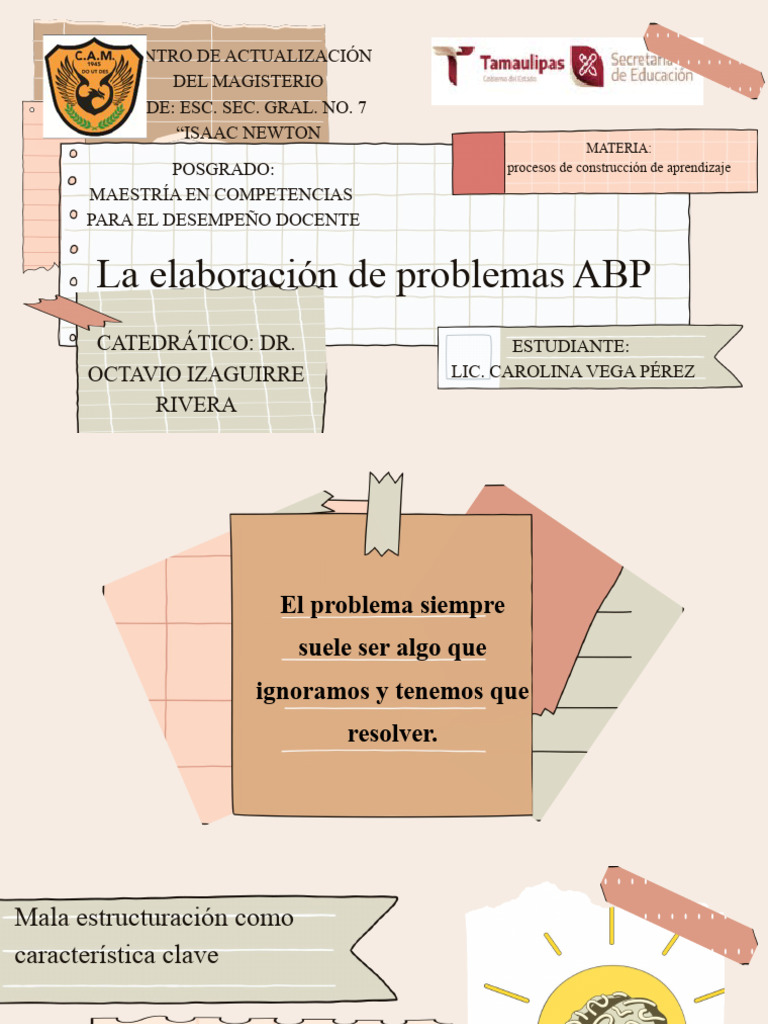 La elaboración de problemas ABP p2 | PDF | Aprendizaje | Ciencia cognitiva