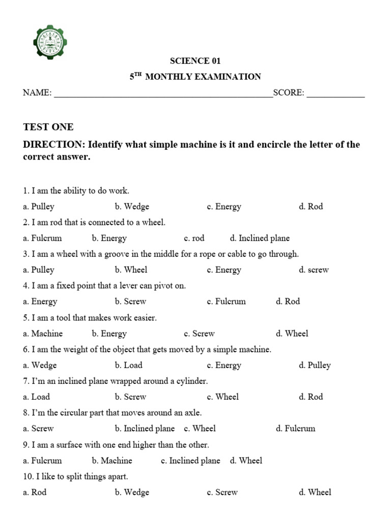 SCIENCE-5TH-MONTHLY - docx-FINAL Nagd | PDF | Home & Garden