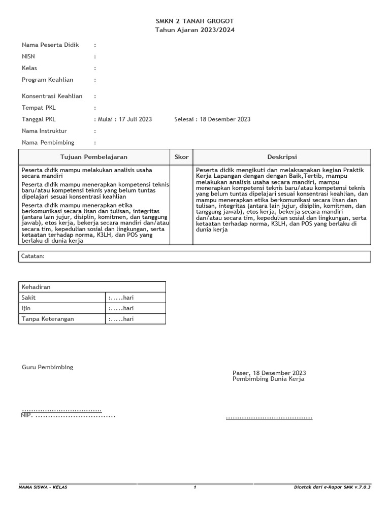 Rapor PKL Manual-1 | PDF