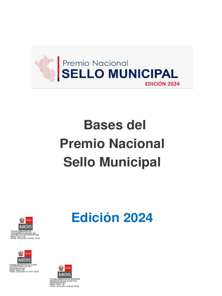 Bases Sello Municipal 2024 | PDF