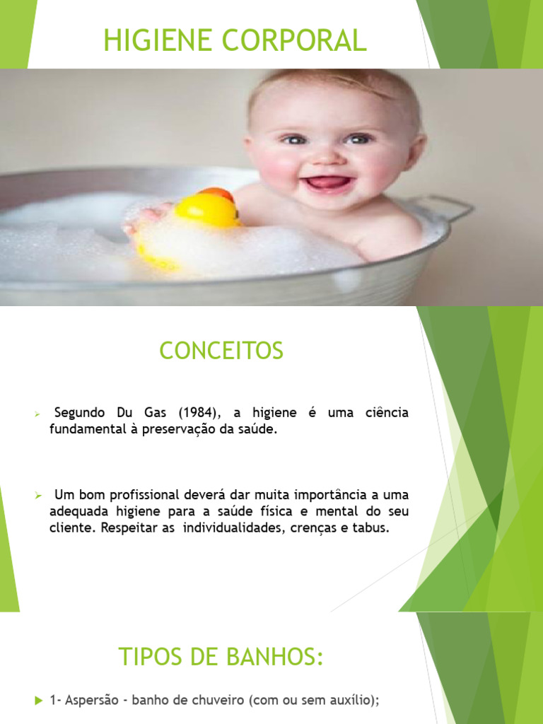 2 Higiene Corporal E Preparo Do Corpo Pdf Chuveiro Boca