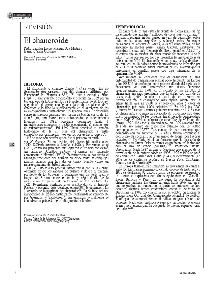El Chancroide: Revisión | PDF | VIH | VIH / SIDA
