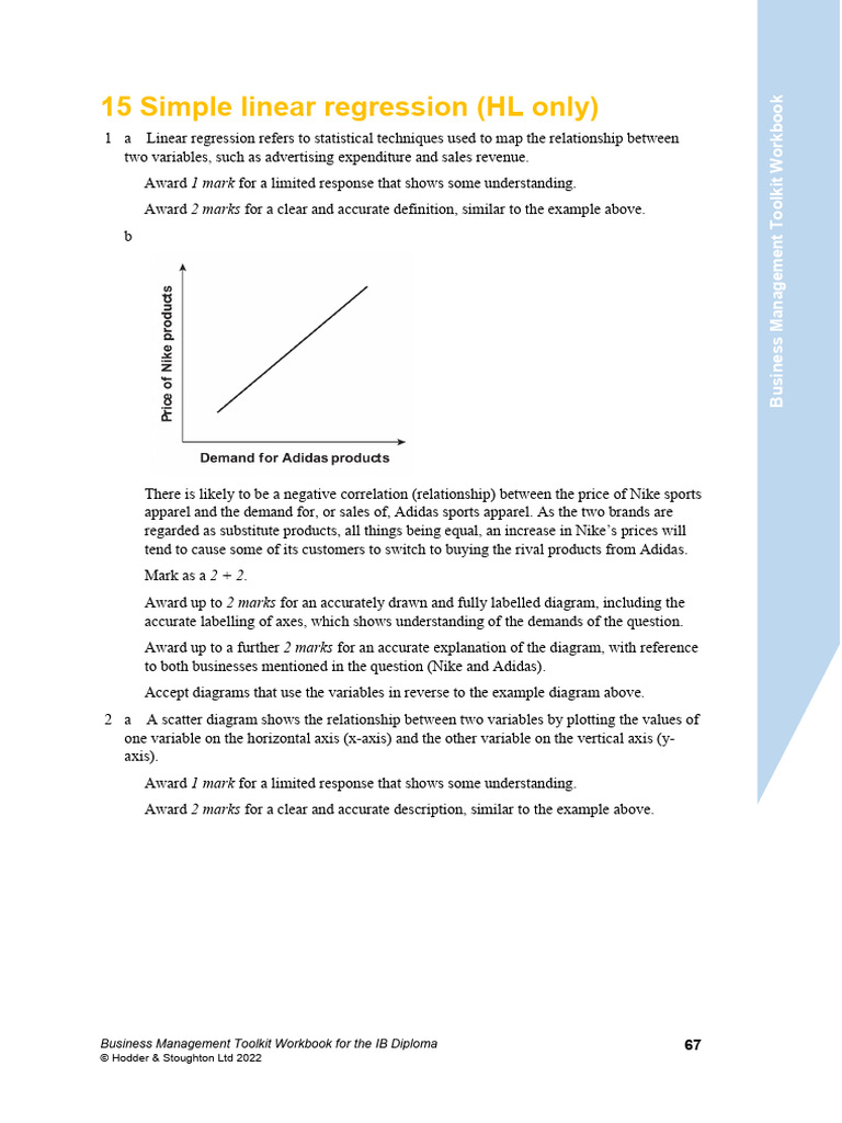 BM Toolkit Answers - Simple Linear Regression | PDF | Scatter Plot | Demand