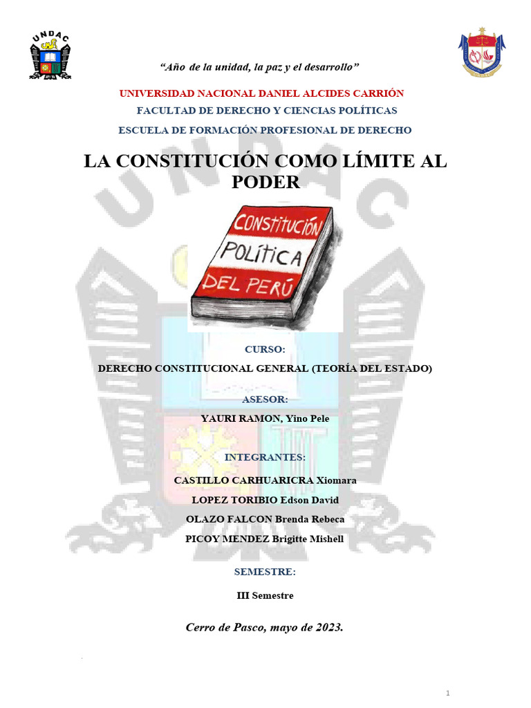 La Constitución Como Límite Al Poder | PDF
