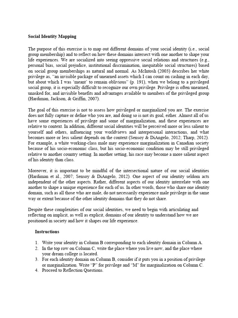 Social Identity Mapping | PDF