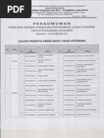 Surat Pengumuman Finalis OPSI Tahun 2025. | PDF