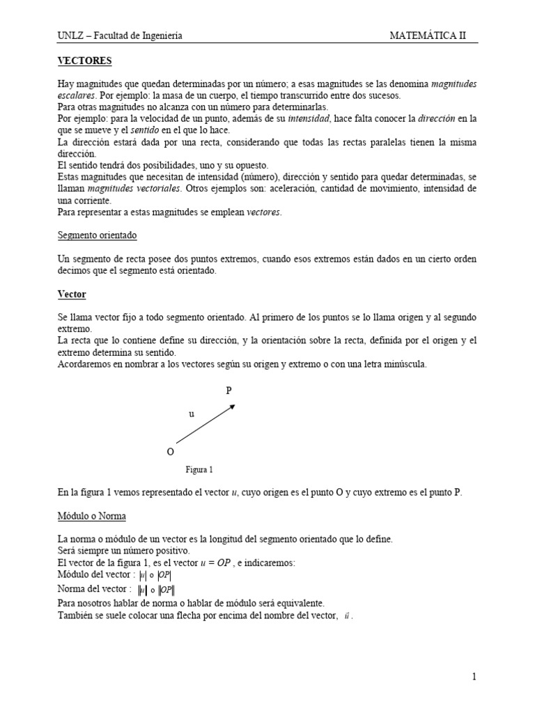 Vectores Matematica 2 Pdf Vector Euclidiano Norma Matemáticas