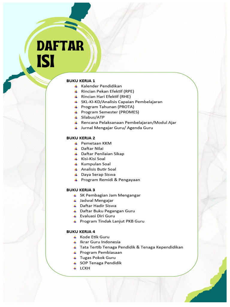 Daftar Isi - 2023-2024 | PDF