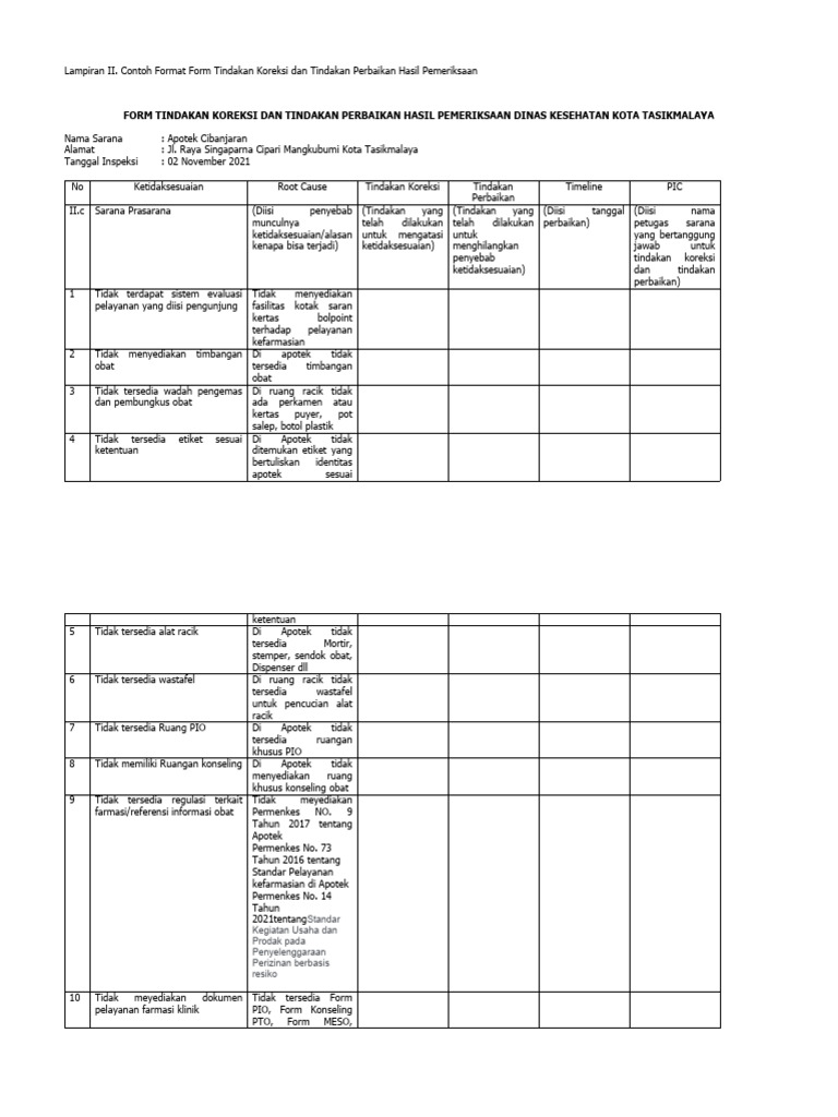 Form Capa - Apotek | PDF
