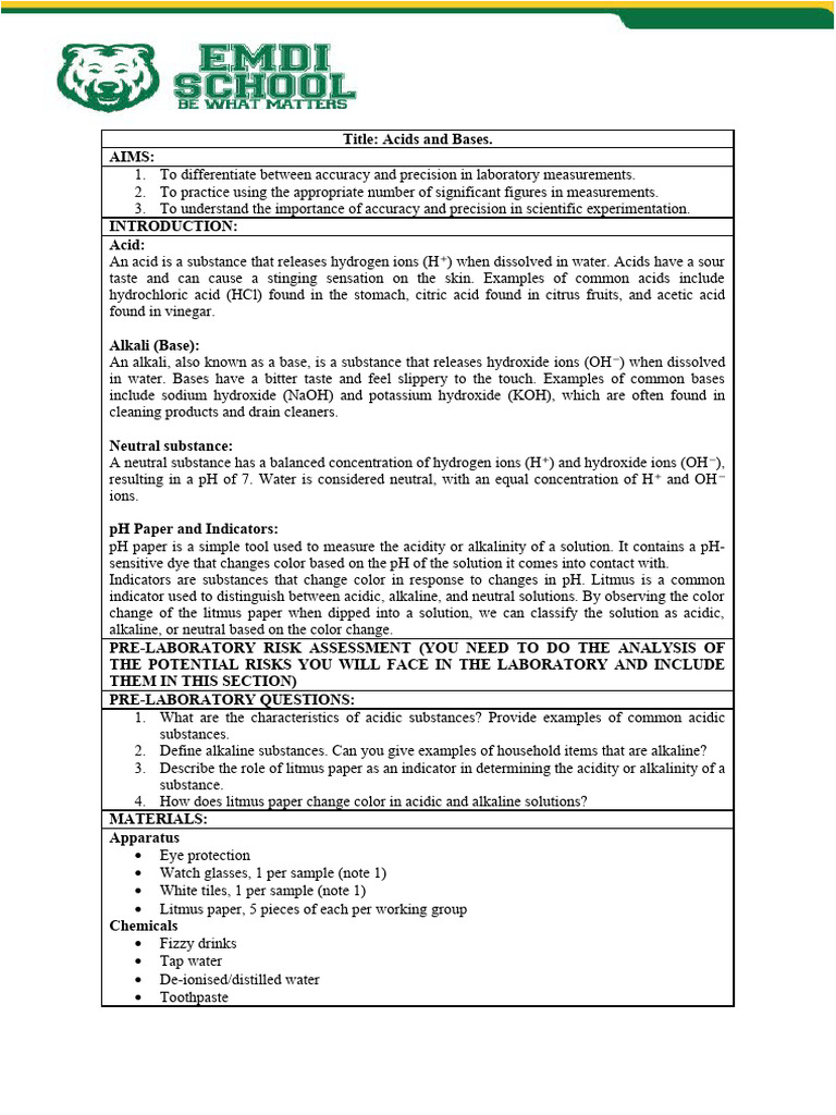 pH Scale PRACTICAL | PDF | Ph | Hydroxide