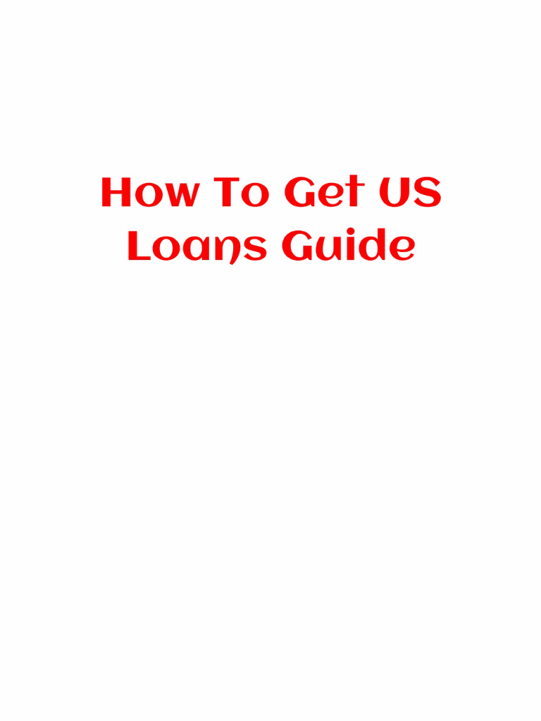 How To Get Loans (Easy Guide) | PDF