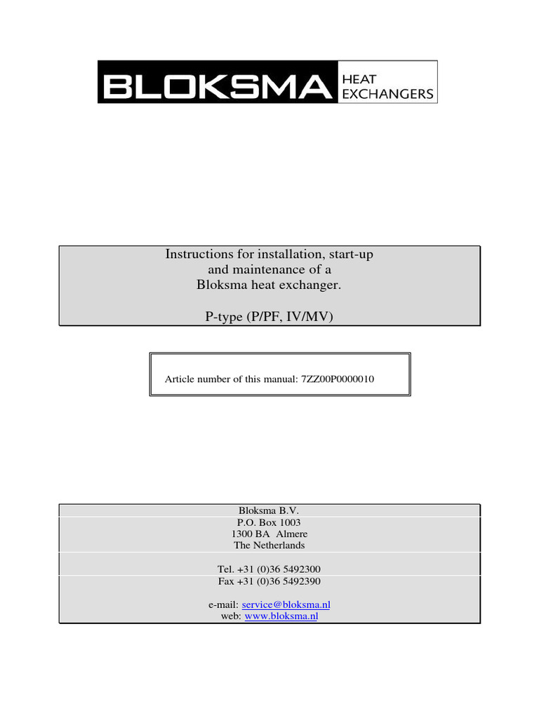 Bloksma Oilcooler | PDF