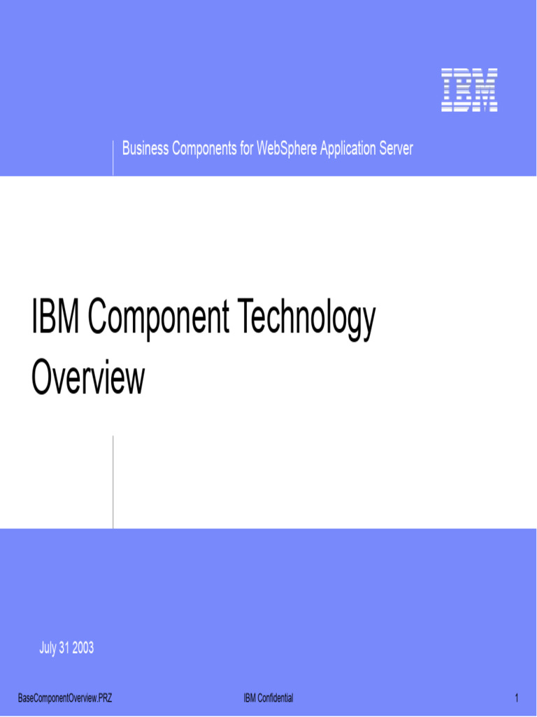 IBM Component Technology | PDF