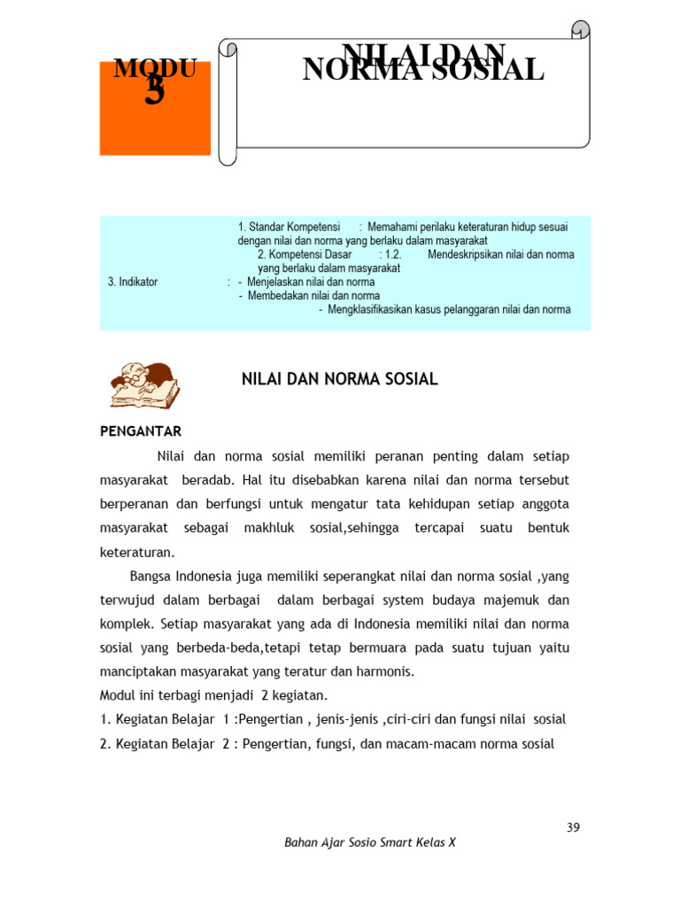 Modul Nilai Norma Sosial | PDF