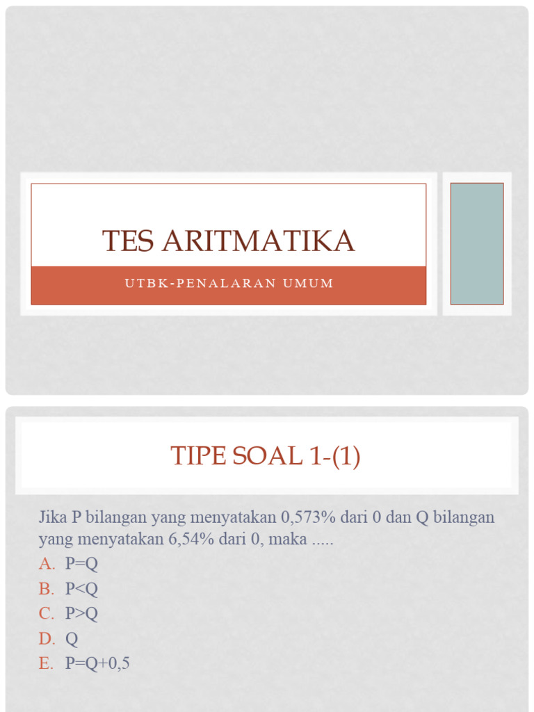 Tes Aritmatika | PDF | Metode & Bahan Ajar