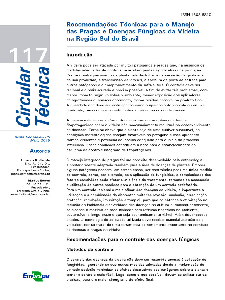 Circular Tecnica 117 Online | PDF | Uva | Agricultura