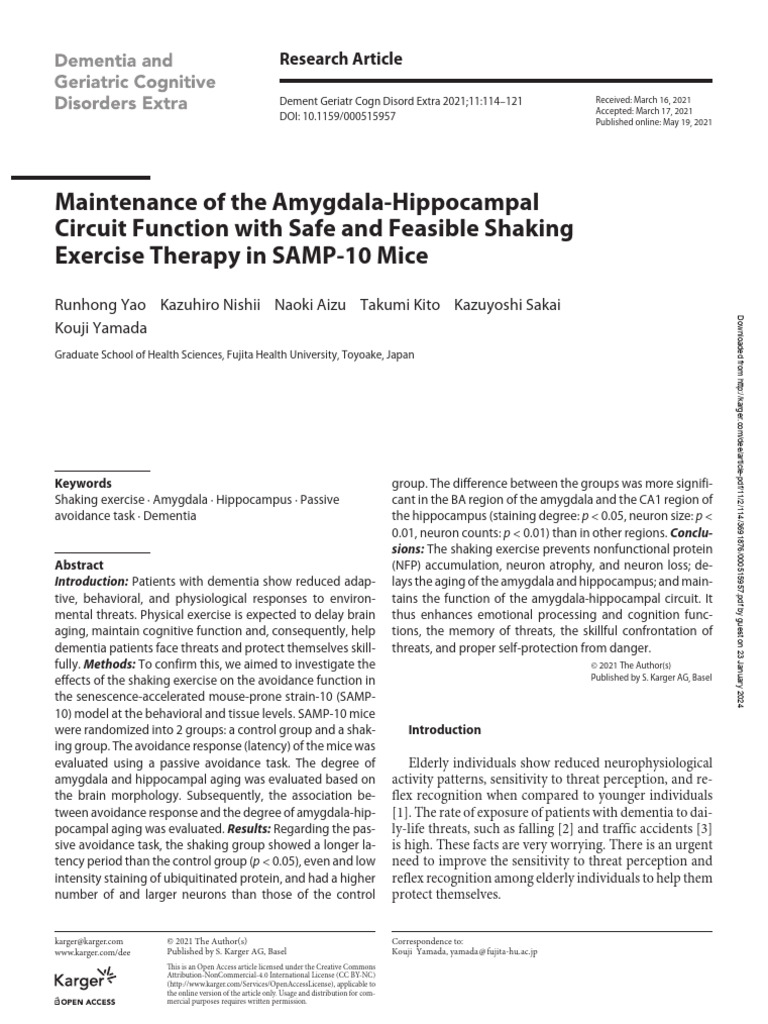 Maintenance of The Amygdala | PDF | Mental Processes | Cognitive Science