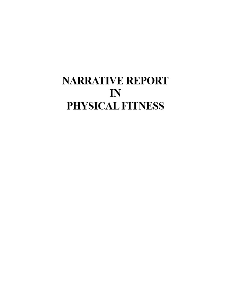 Narrative Report IN Physical Fitness | PDF