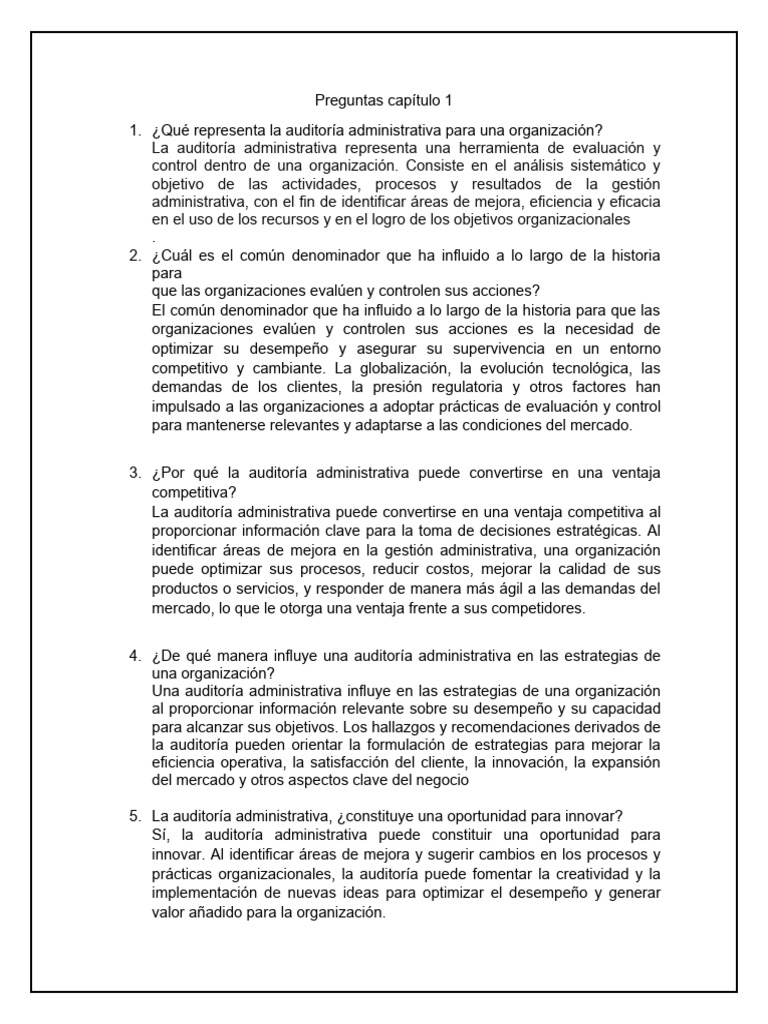Preguntas Capítulo 1, 2 y 3 | PDF