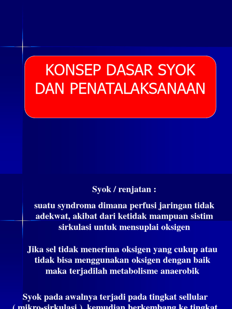 Konsep Dasar Syok | PDF