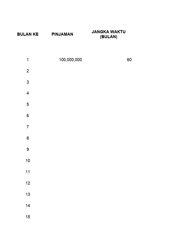 Perbandingan Bunga Utang Flat Dan Menurun | PDF