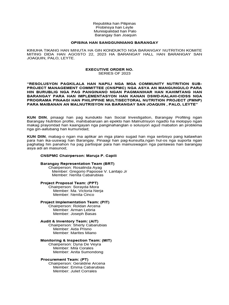 2nd BNC (EO) RESO #3 Recognizing 2 | PDF