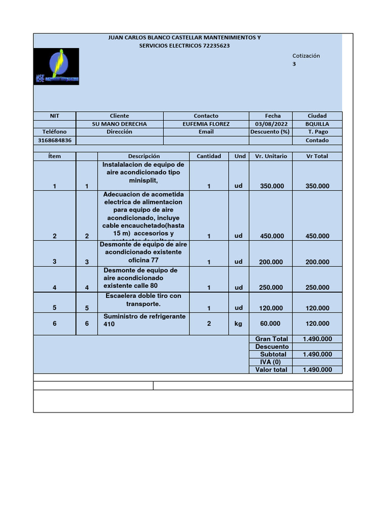 Cotizacion Aa Mapfre | PDF