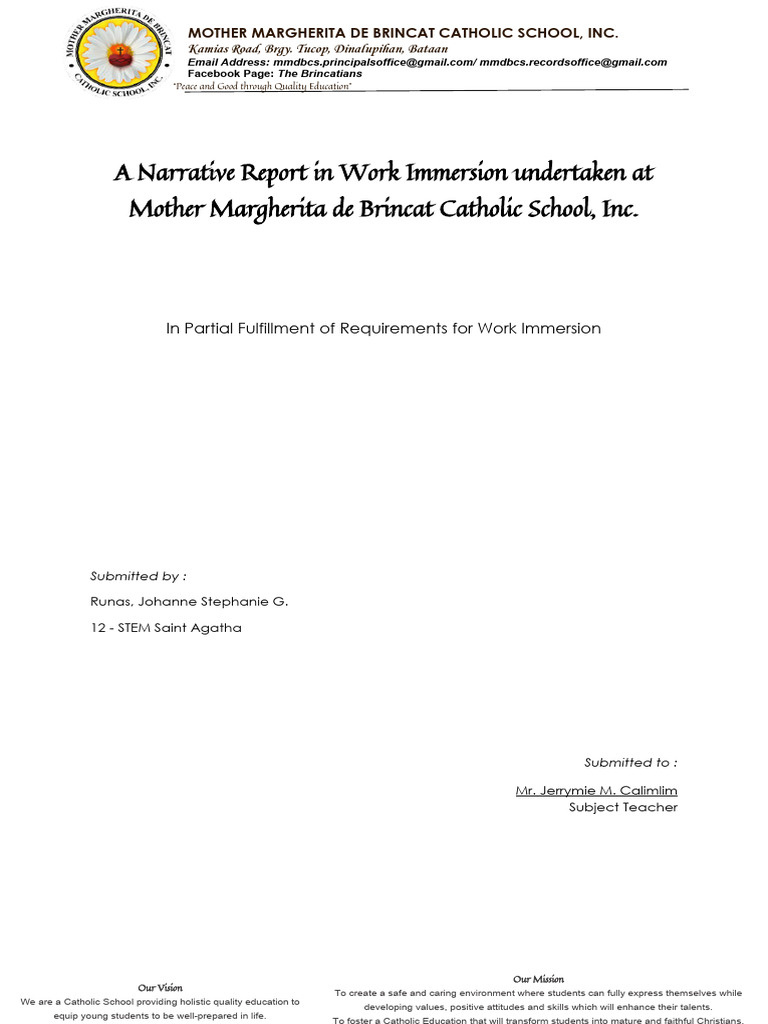Narrative-Report Sample | PDF
