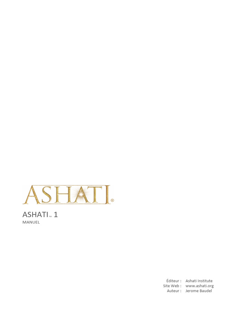Manuel - Ashati - 1 - FR 2024 | PDF | Self-Improvement