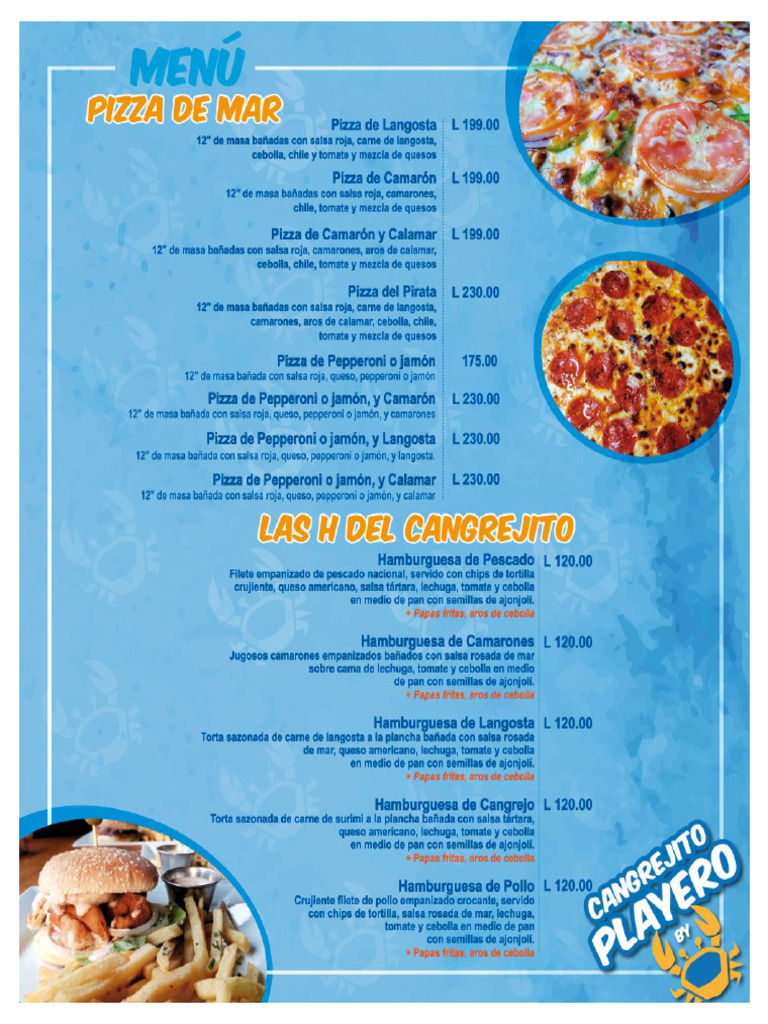 Cangrejito Menu | PDF