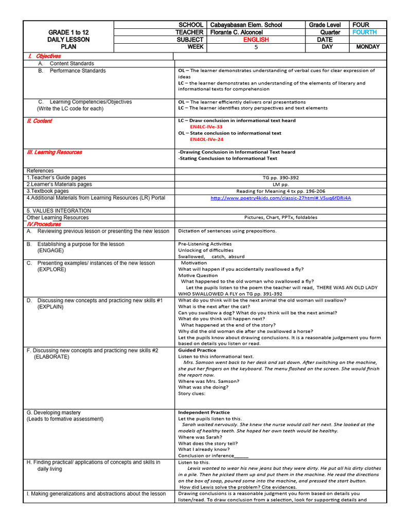 Dlp-English 4 | PDF