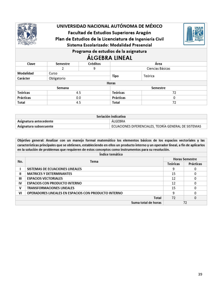 Algrbra Lineal | PDF | Mapa lineal | Matriz (Matemáticas)